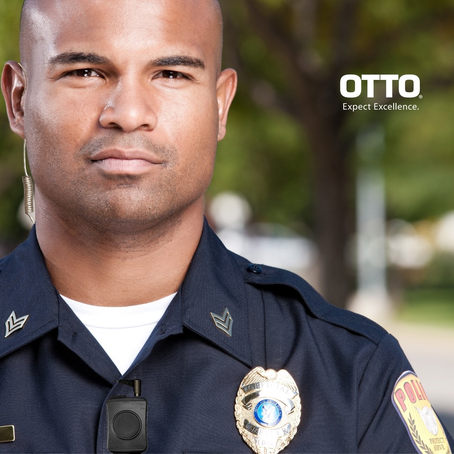 OTTO V1-11570 Surveillance PTT, 3.5mm Port, Kenwood